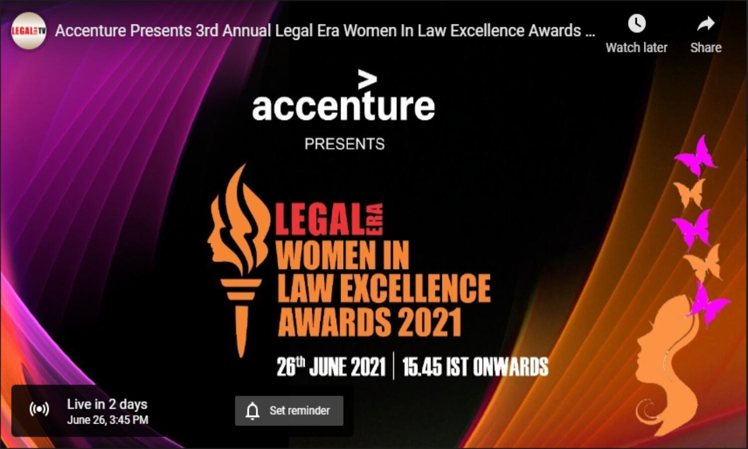 Accenture Presents 3rd Annual Legal Era Women In Law Excellence Awards 2021